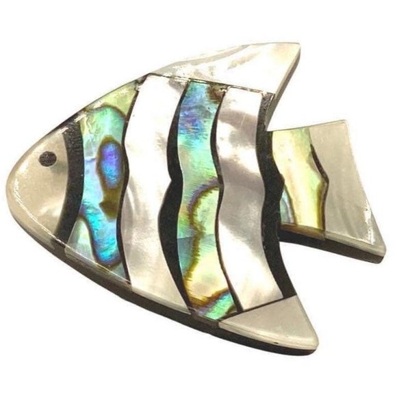 Unique Vintage | Other | Vintage Carved Abalone Mother Of Pearl Inlay ...